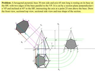 Engineering Drawing section of solid | PPTX