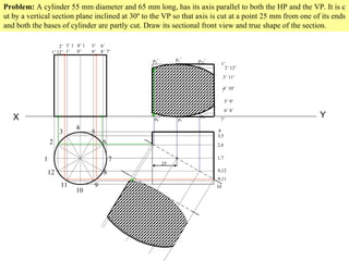 Engineering Drawing section of solid | PPTX