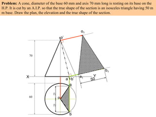 Engineering Drawing section of solid | PPTX