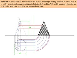 Engineering Drawing section of solid | PPTX