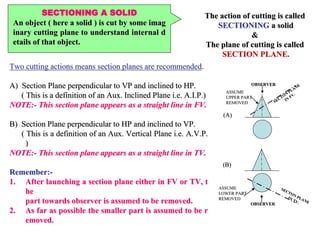 Engineering Drawing section of solid | PPTX