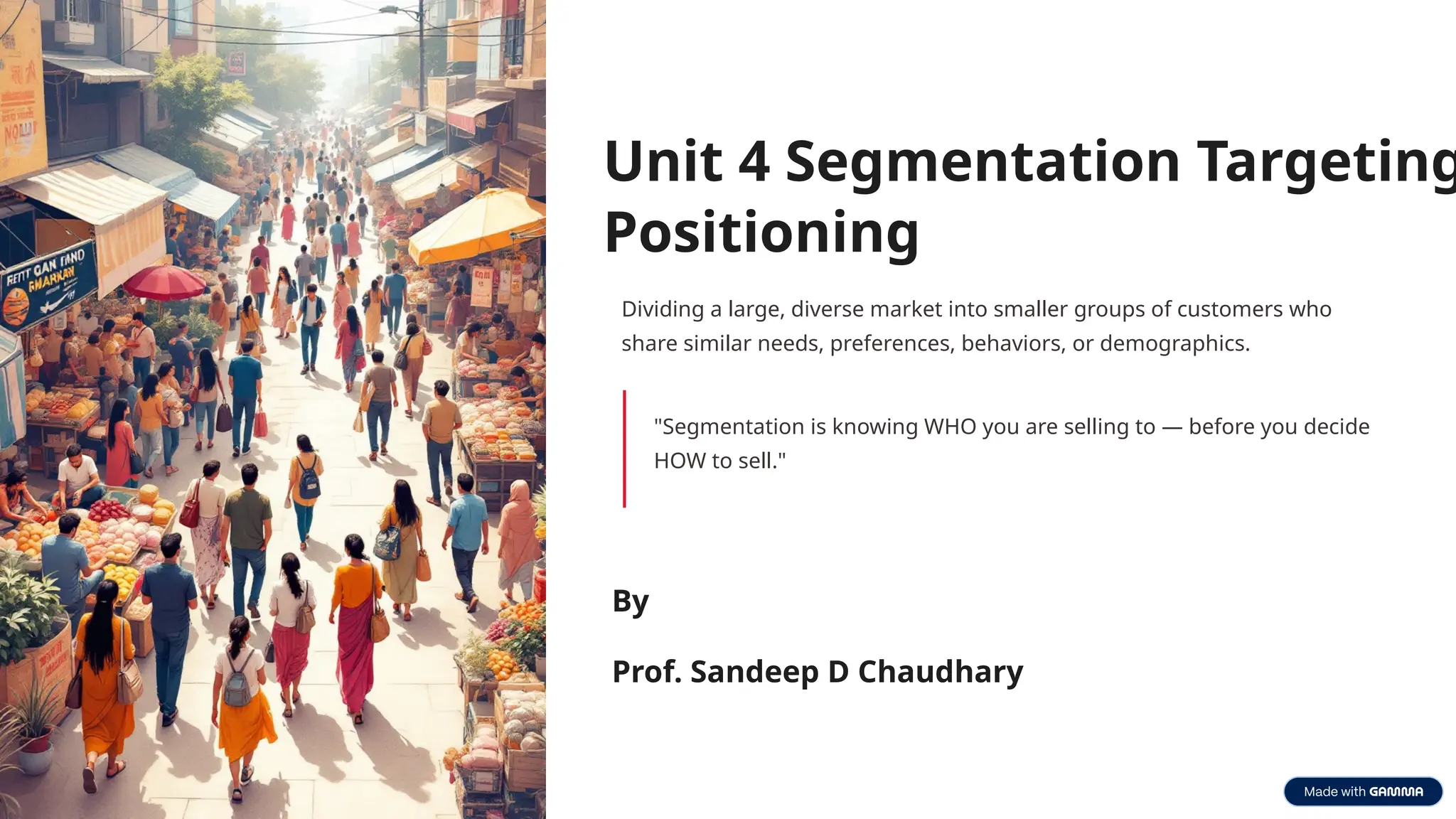 Basics of Marketing_Unit 4 Segmentation Targeting Positioning | PPTX