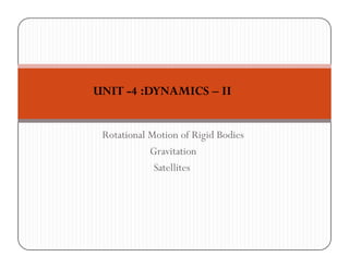 Unit 4 DYNAMICS – II | PDF