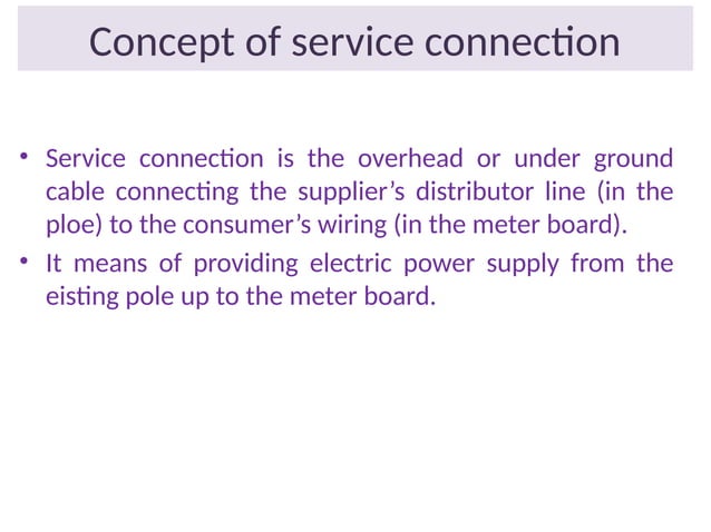 SERVICE CONNECTION, INSPECTION AND TESTING OF INSTALLATION | PPTX