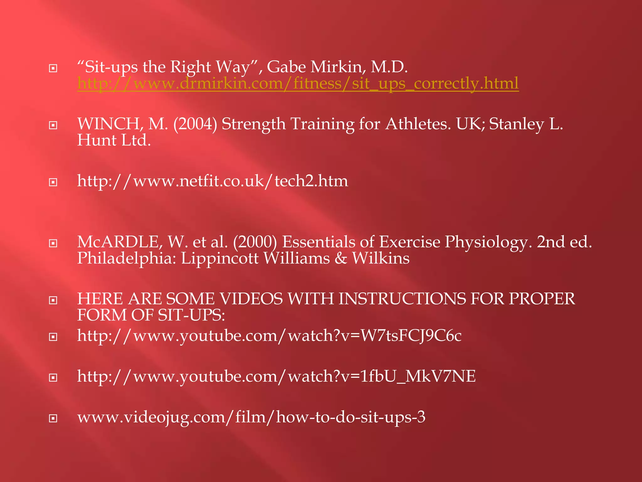 Proper Sit-ups | PPT