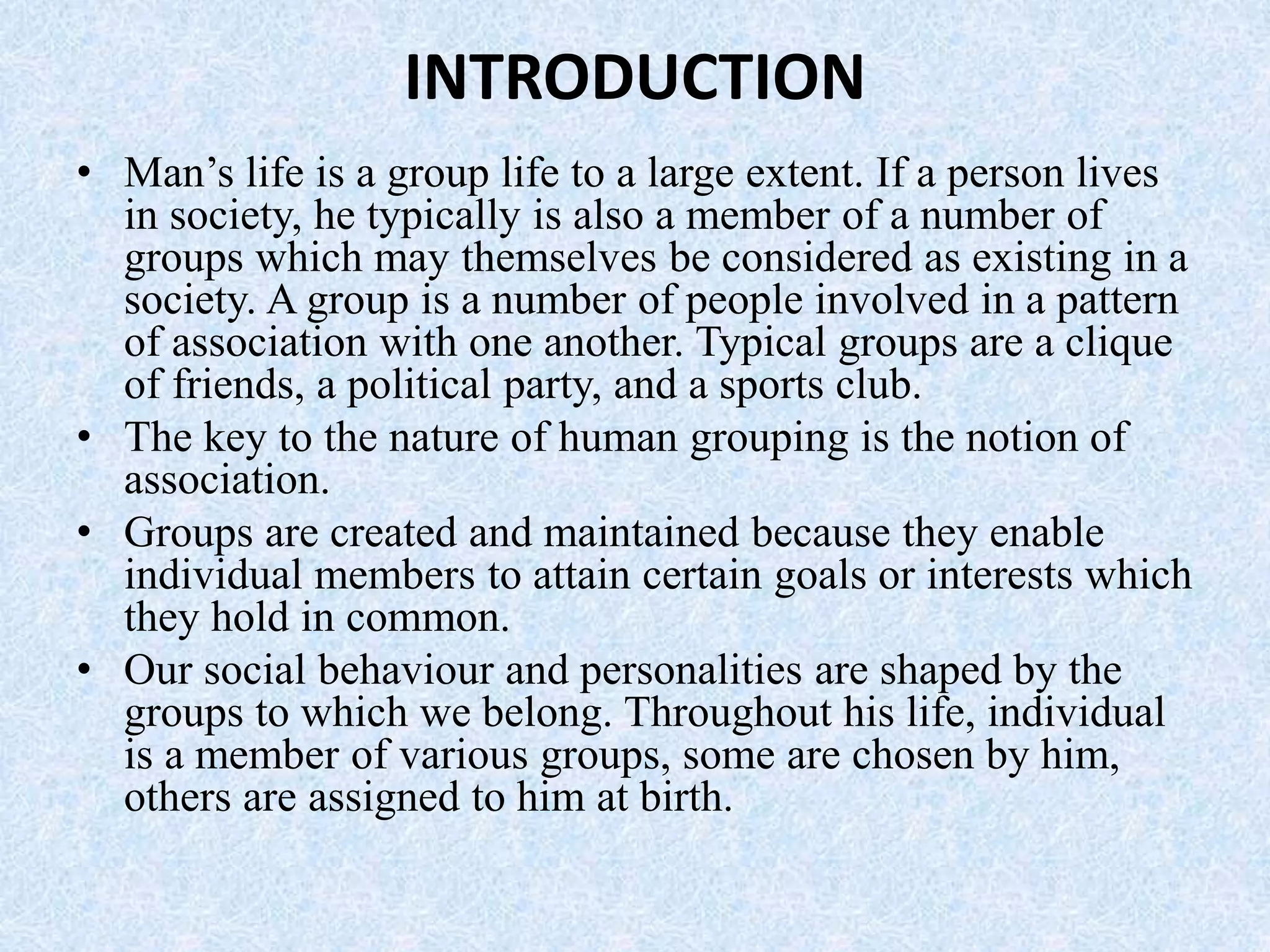 unit 4 sociology Social groups and Processes For Nursing Students | PPT