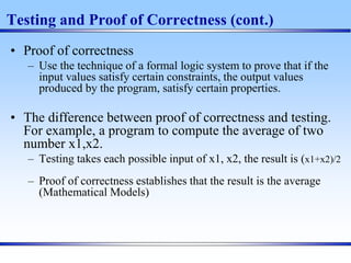 Unit4 Proof of Correctness, Statistical Tools, Clean Room Process and Quality Circles | PPTX