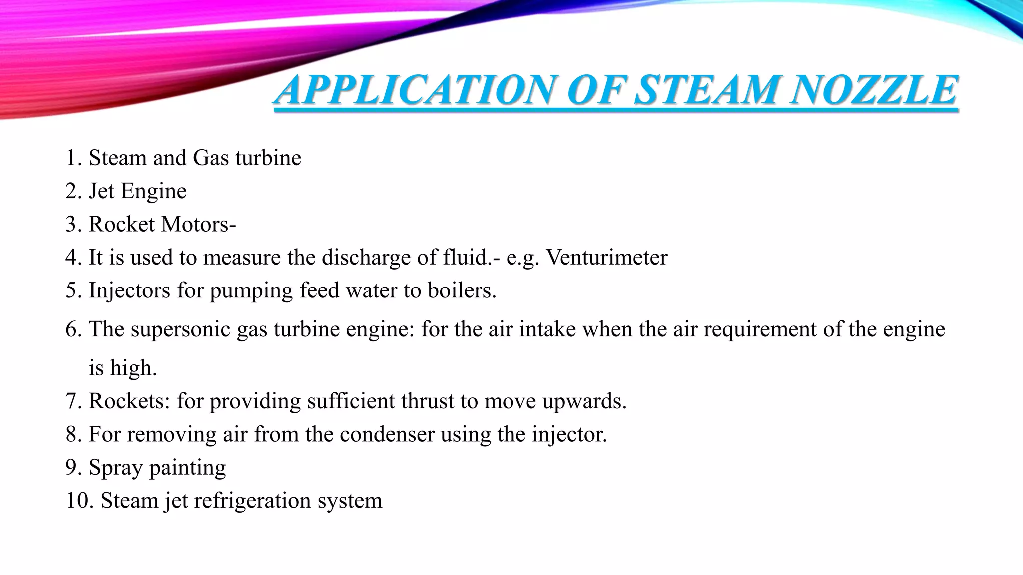 STEAM NOZZLE AND STEAM TURBINE | PPTX