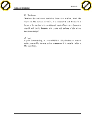 Unit4 Surface Texture | PDF