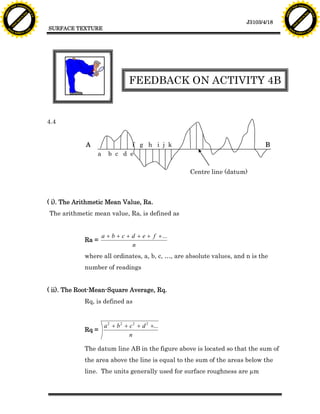 Unit4 Surface Texture | PDF