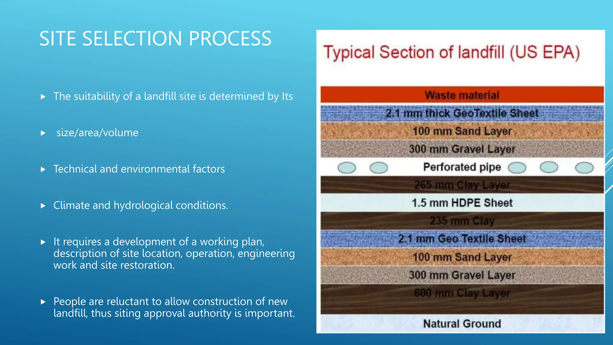 sanitary landfills design operation and management | PPTX