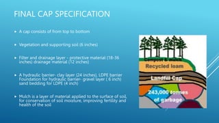 sanitary landfills design operation and management | PPTX