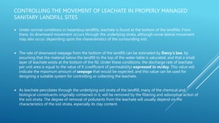sanitary landfills design operation and management | PPTX