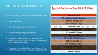 sanitary landfills design operation and management | PPTX
