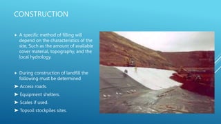 sanitary landfills design operation and management | PPTX