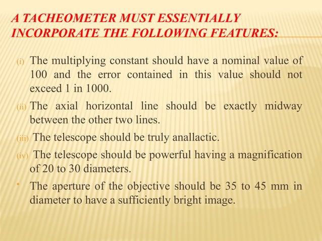 Module -4 TACHEOMETRY Surveying in Civil Engineering | PPTX