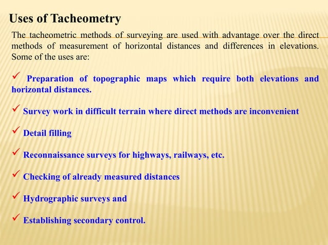 Module -4 TACHEOMETRY Surveying in Civil Engineering | PPTX