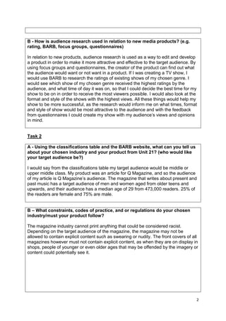 Unit 4 tasks for unit 21 | PDF