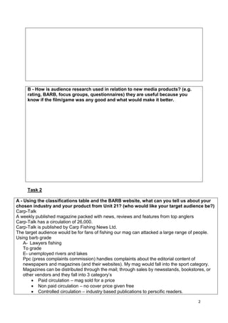 Unit 4 tasks for unit 21 tom | PDF