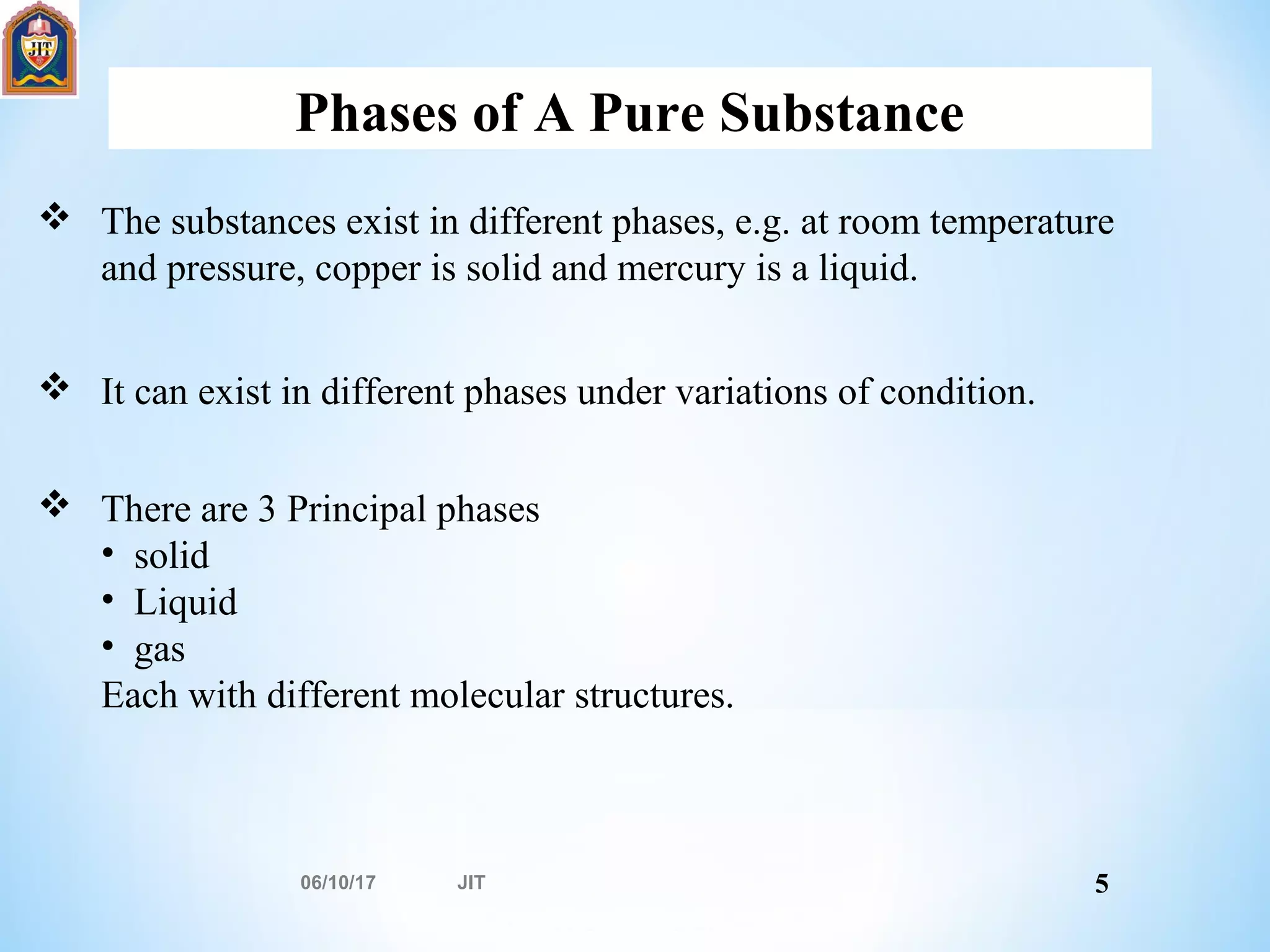 PROPERTIES OF PURE SUBSTANCES | PPT
