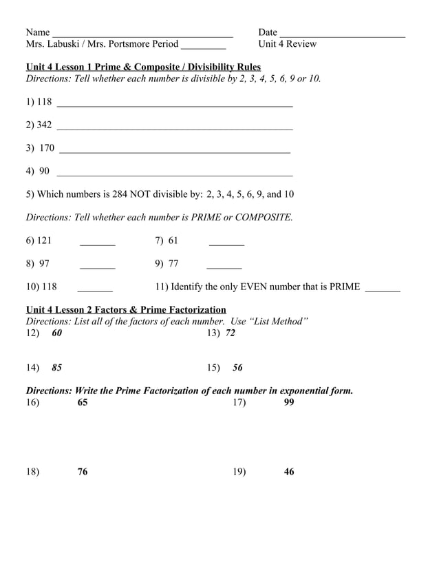 Unit 4 test review | PPT