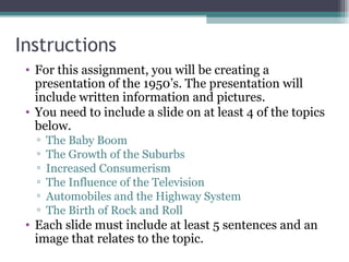 Unit 4 the us in the 1950s | PPT