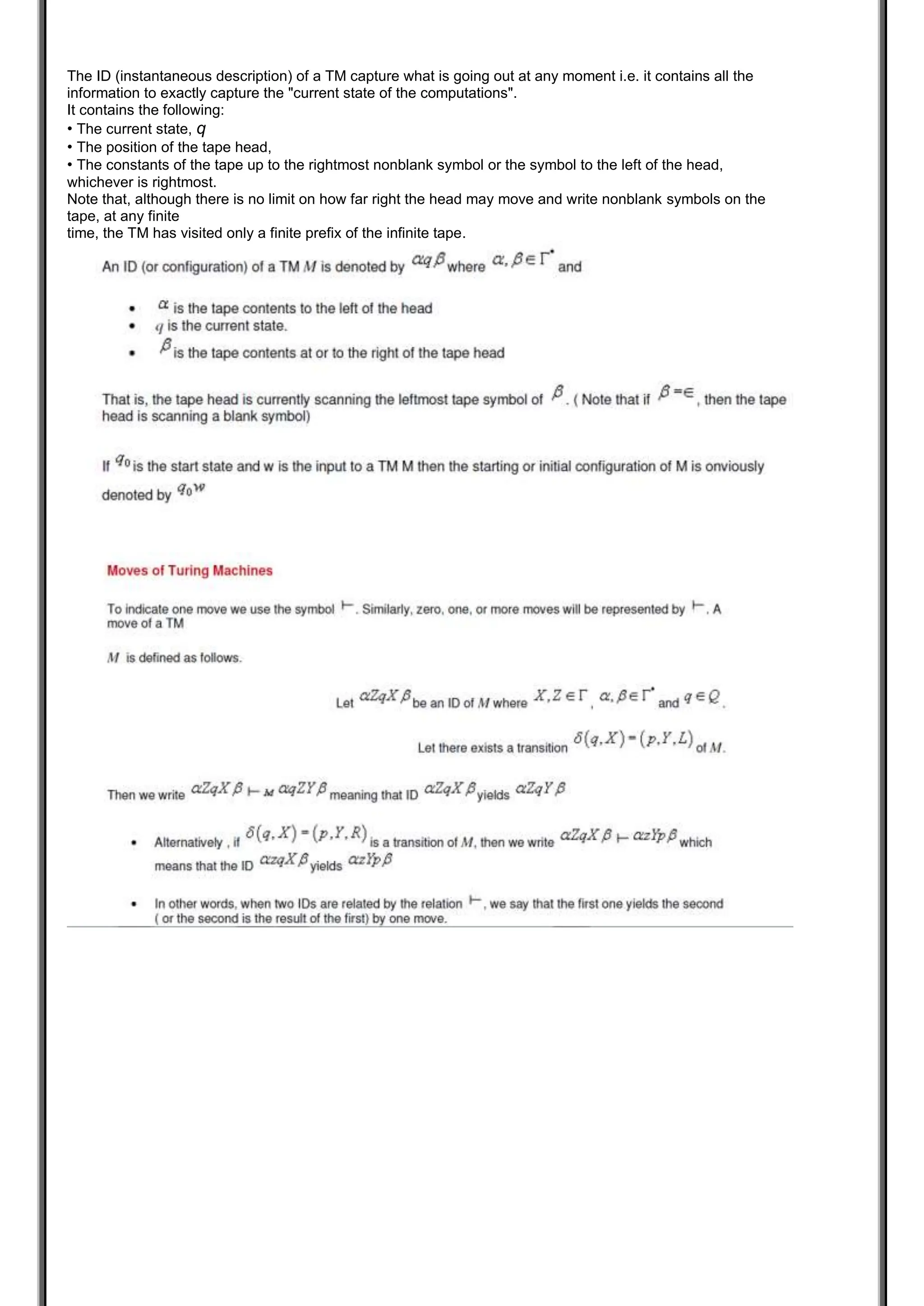 theory of computation notes for school of engineering | PDF
