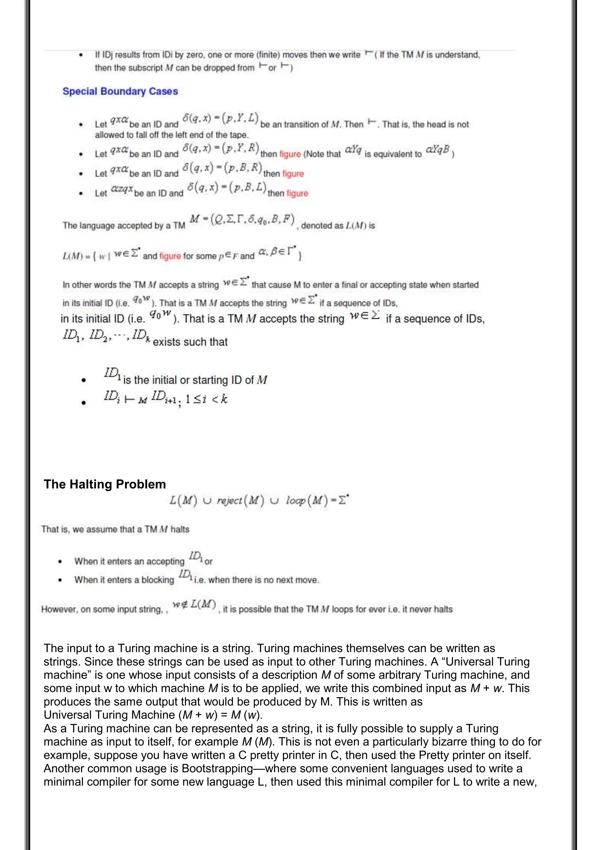 theory of computation notes for school of engineering | PDF