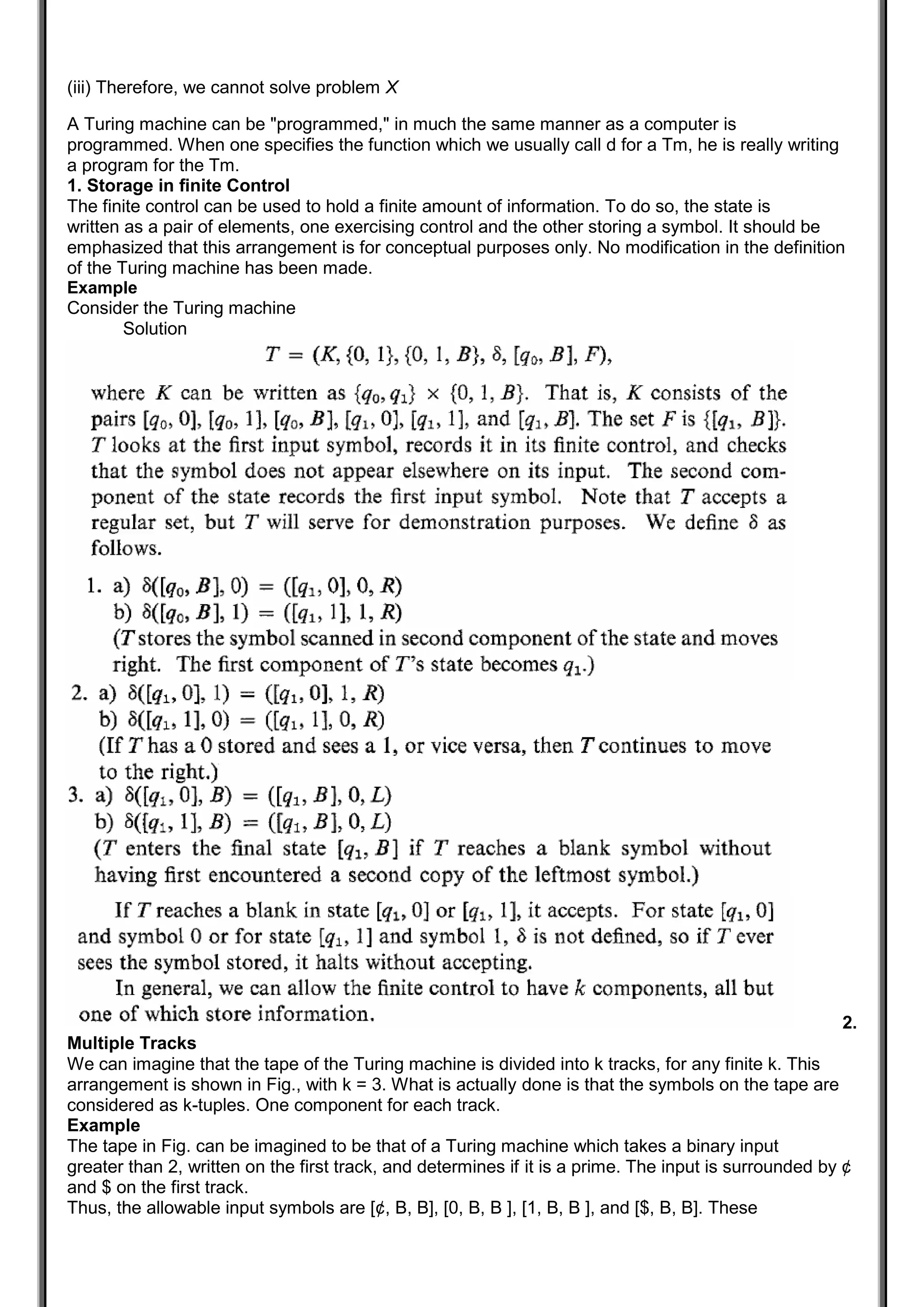 theory of computation notes for school of engineering | PDF
