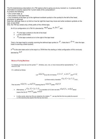 theory of computation notes for school of engineering | PDF