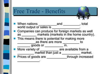 Unit 4 Trade Barriers Powerpoint N O T E S 2 | PPT
