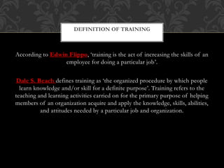 Unit 4 training and development (CHAPTER 4 HUMAN RESOURCE MANAGEMENT | PPTX