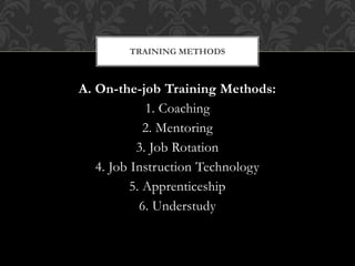 Unit 4 training and development (CHAPTER 4 HUMAN RESOURCE MANAGEMENT | PPTX