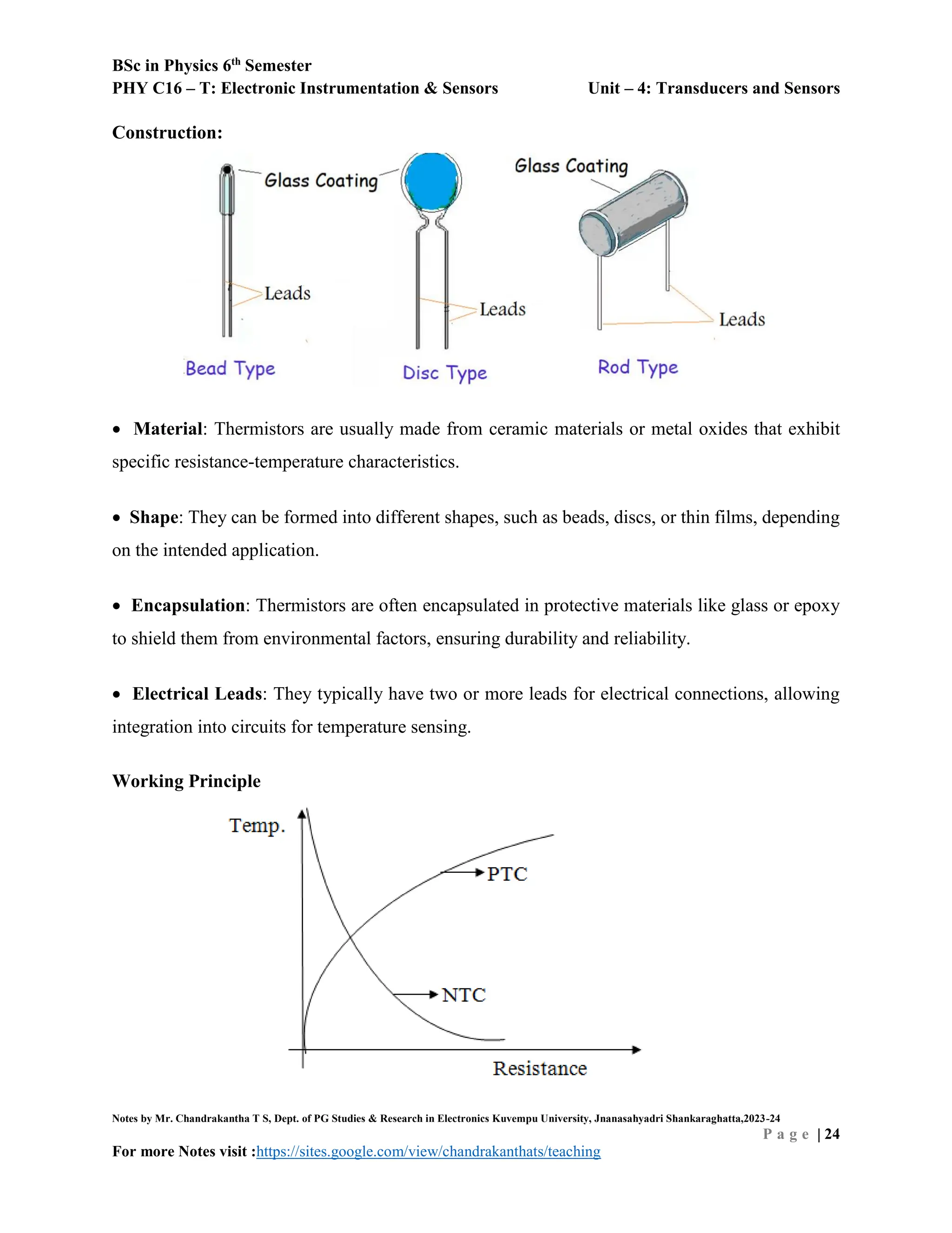 Unit – 4 Transducers and sensors:Definition and types of transducers | PDF