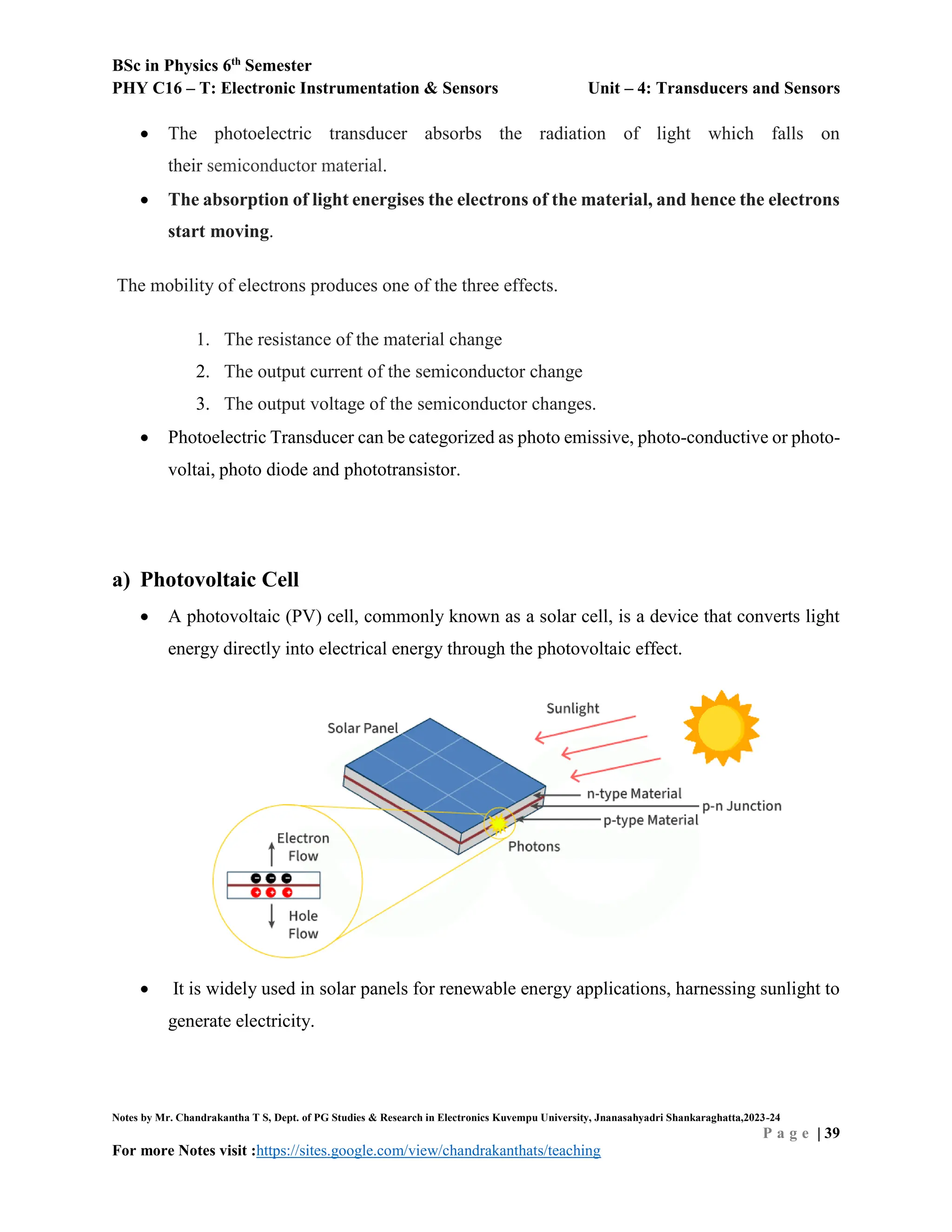 Unit – 4 Transducers and sensors:Definition and types of transducers | PDF