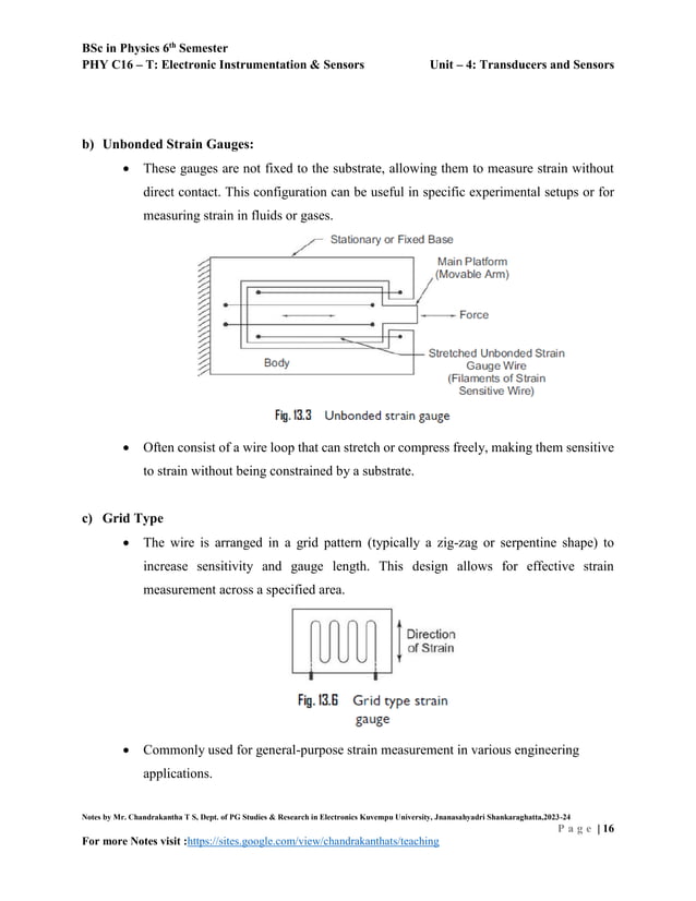 Unit 4 Transducers And Sensors Definition And Types Of Transducers Pdf
