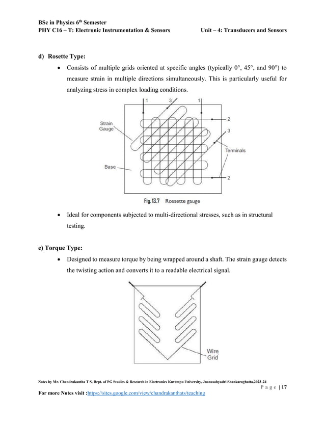 Unit 4 Transducers And Sensors Definition And Types Of Transducers Pdf