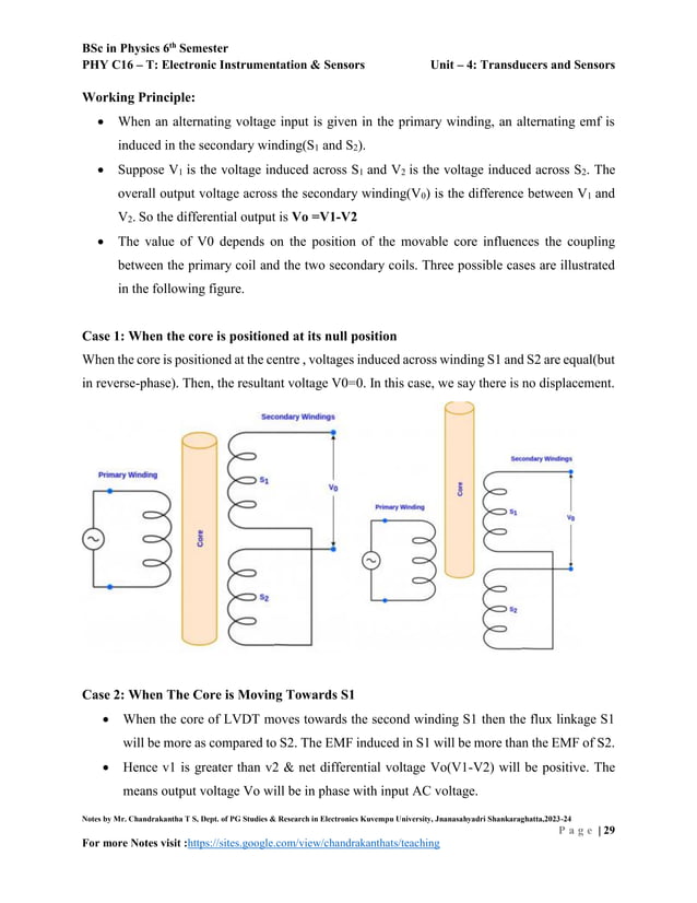 Unit – 4 Transducers and sensors:Definition and types of transducers | PDF