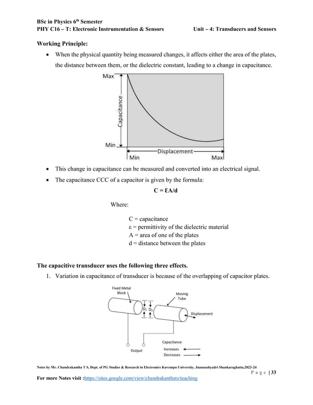 Unit – 4 Transducers and sensors:Definition and types of transducers | PDF