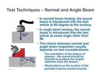 Unit 4 ultrasonic testing method | PPT