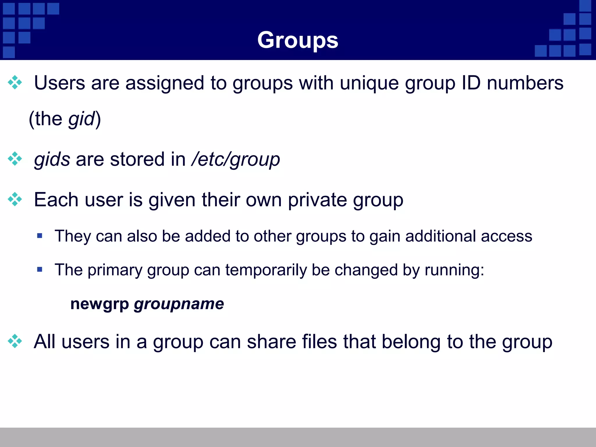 Unit 4 user and group | PDF