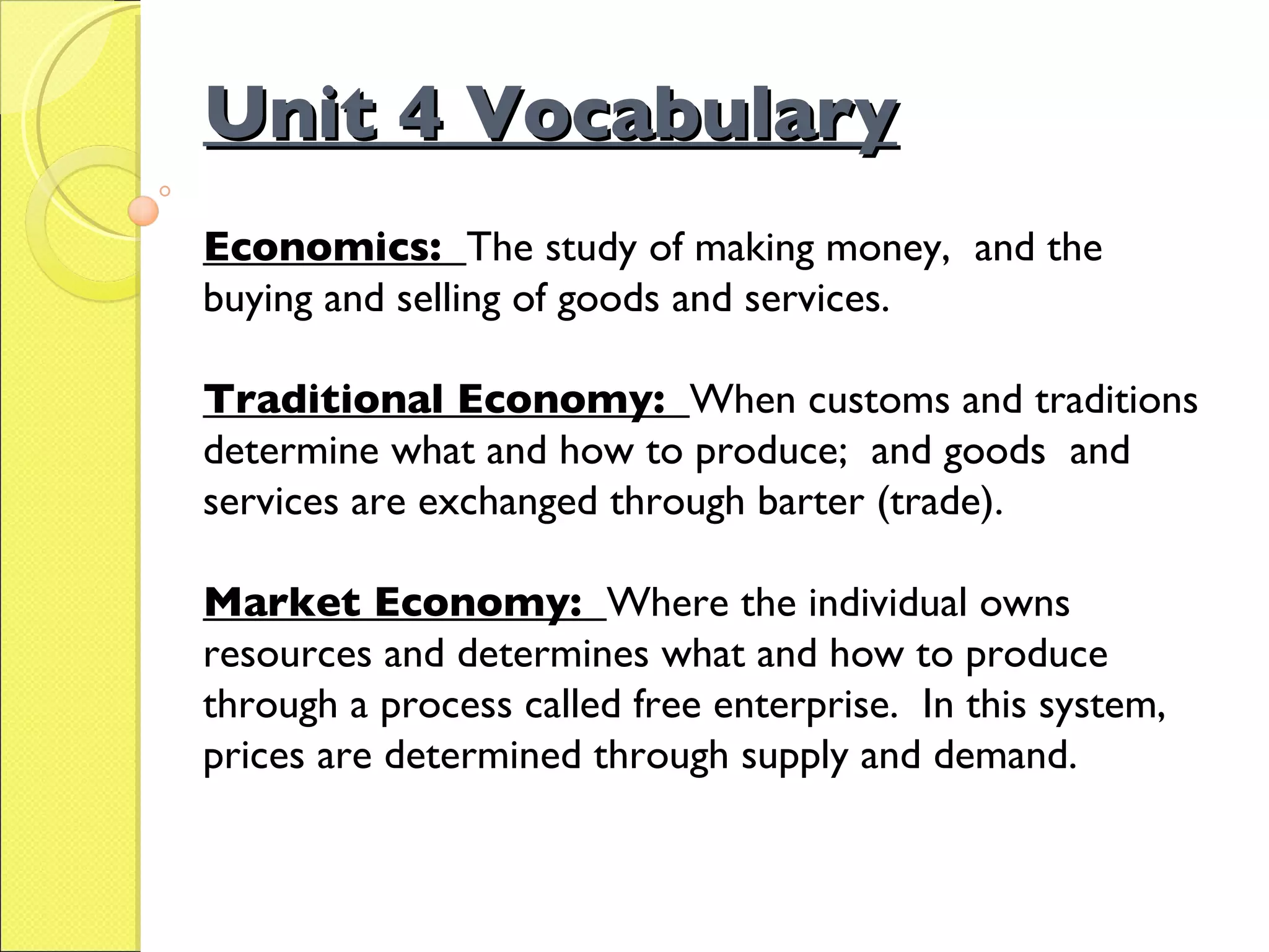 Unit 4 Vocabulary | PPT