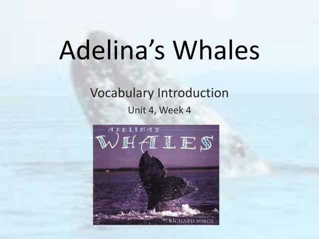 Unit4wk4 adelinas whales intro unit | PPT