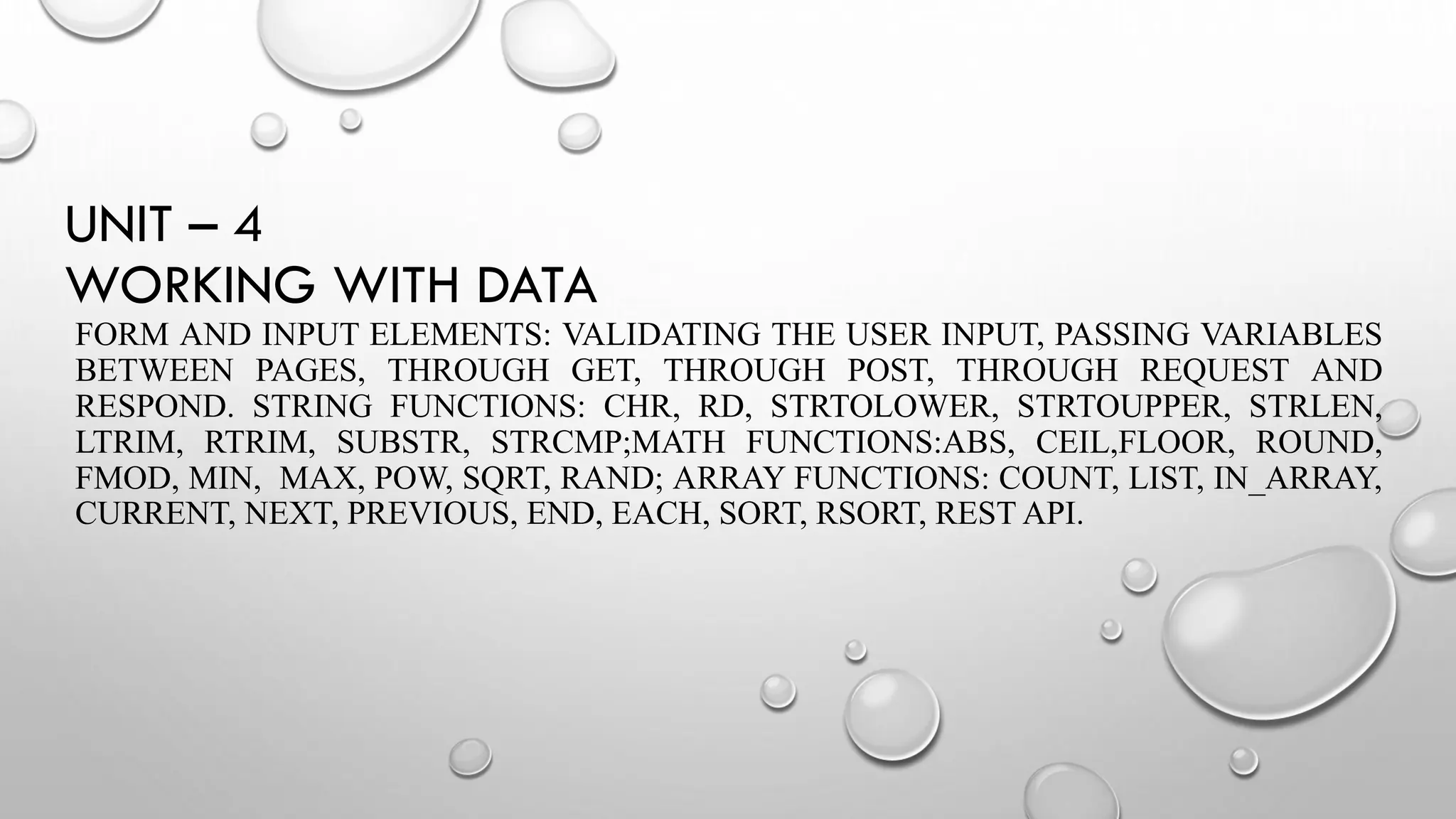 WEB PROGRAMMING USINH PHP-WORKING WITH DATA .pdf