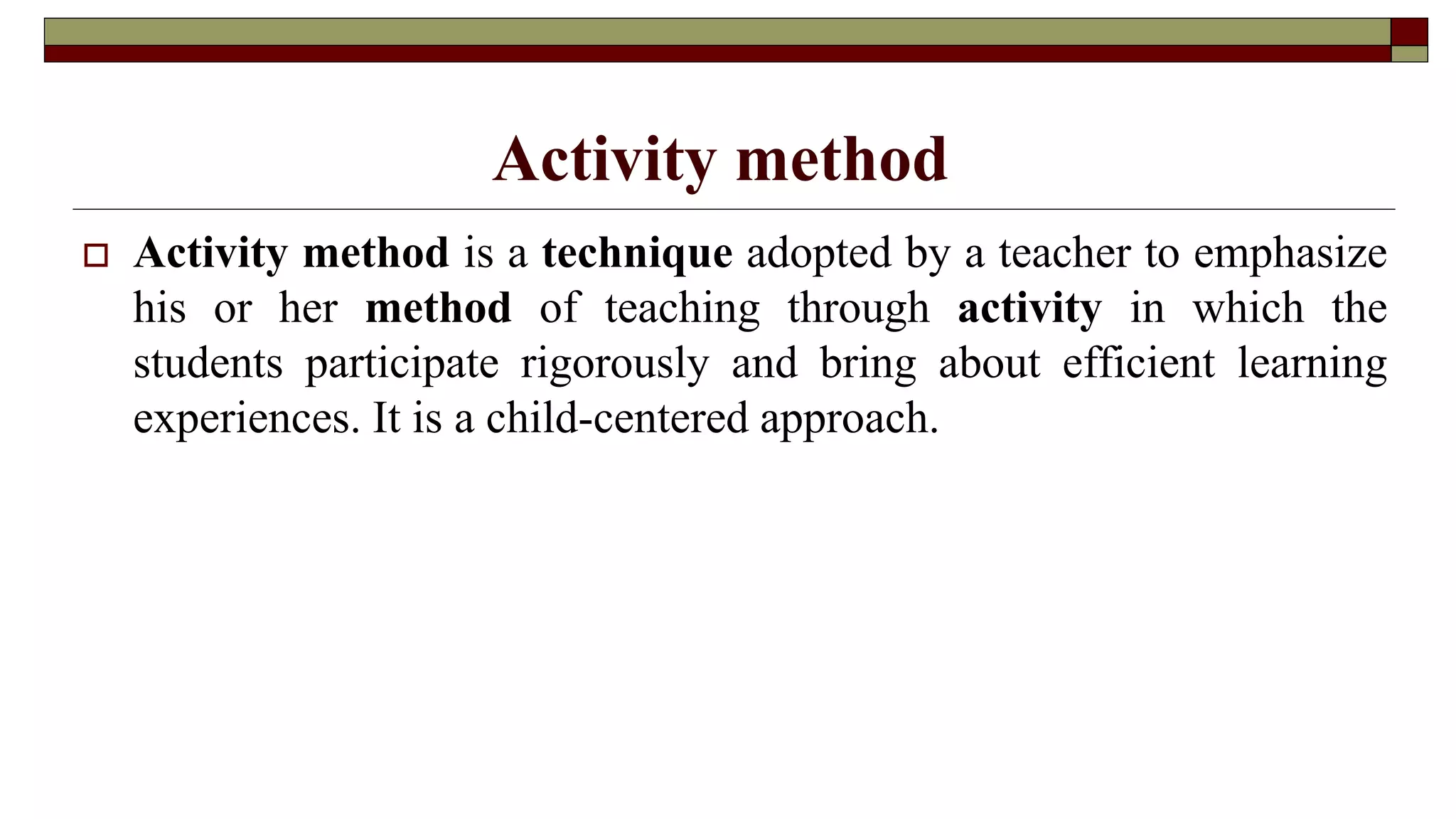 ACTIVITY METHOD | PPTX