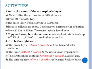 Unit 5: The atmosphere | PPT
