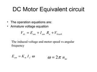 Dc Motor Formulas