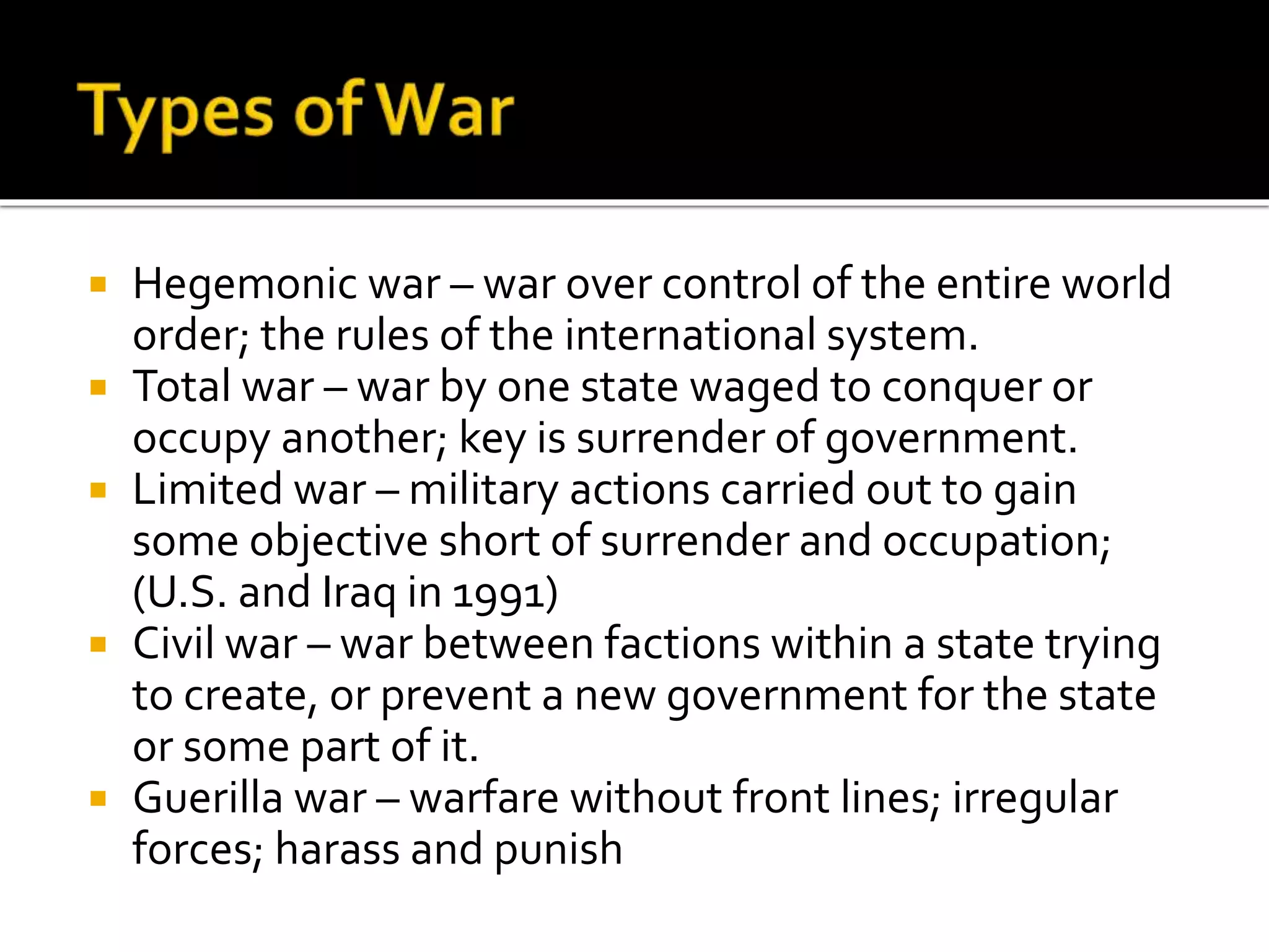 Lecture #4: Conflict, War, and Terrorism | PPTX
