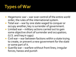 Lecture #4: Conflict, War, and Terrorism | PPTX