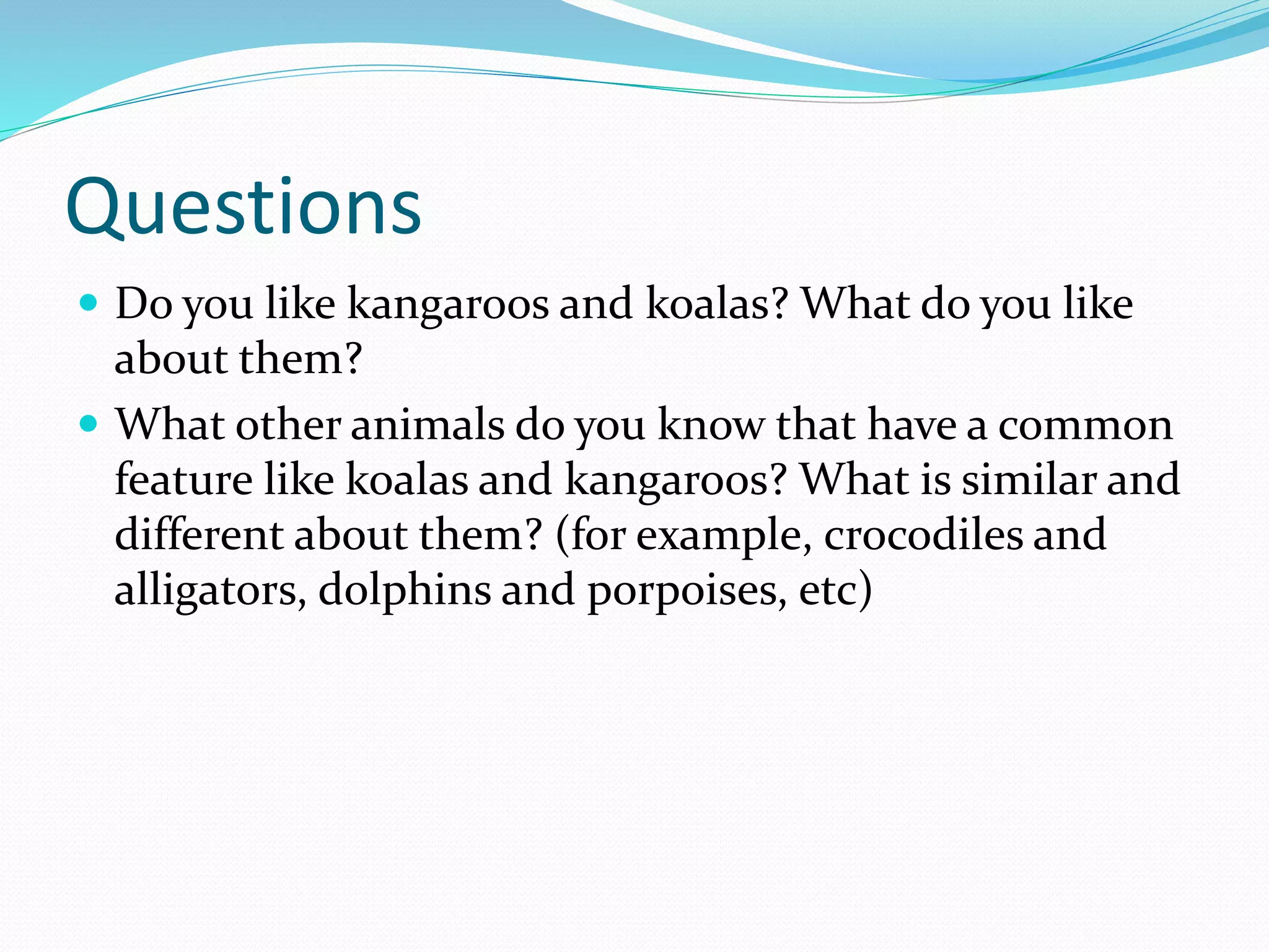 Unit 5: Kangaroos and Koalas | PPTX
